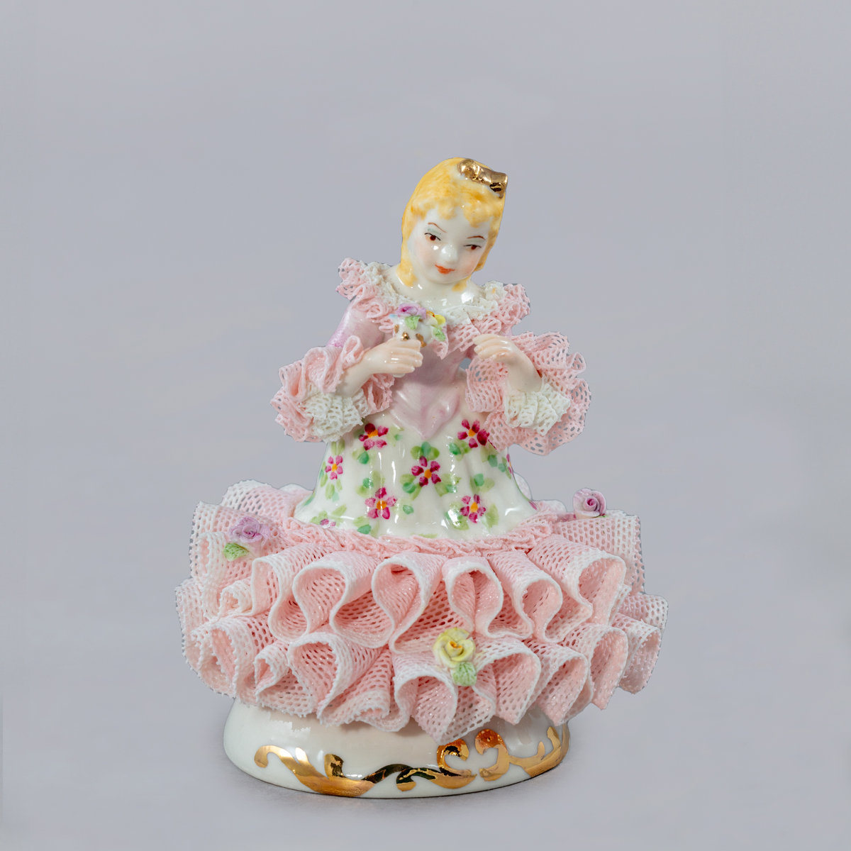 Annette pink half lace - Irish Dresden