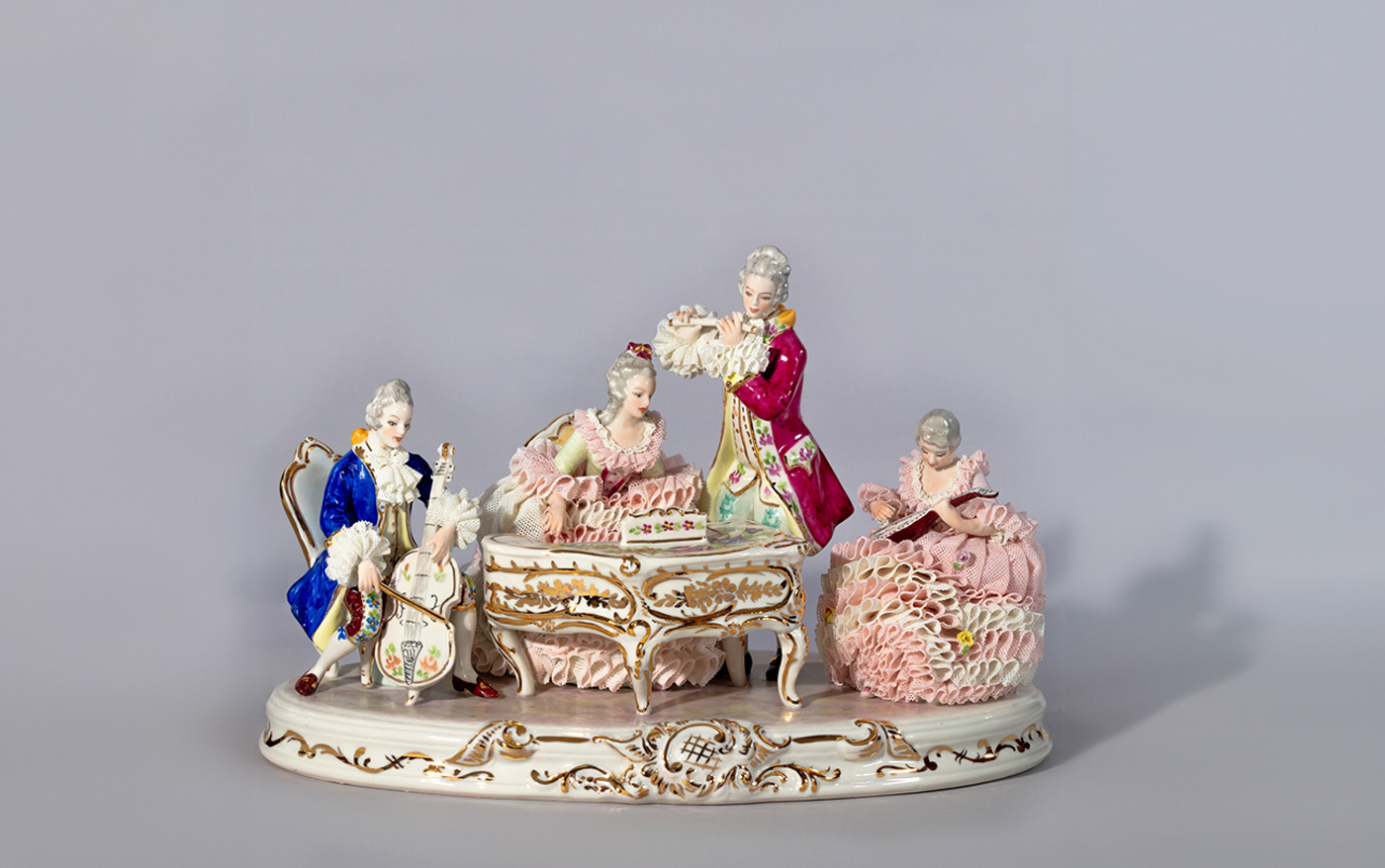 Irish Dresden exclusive hand-crafted lace porcelain figurines