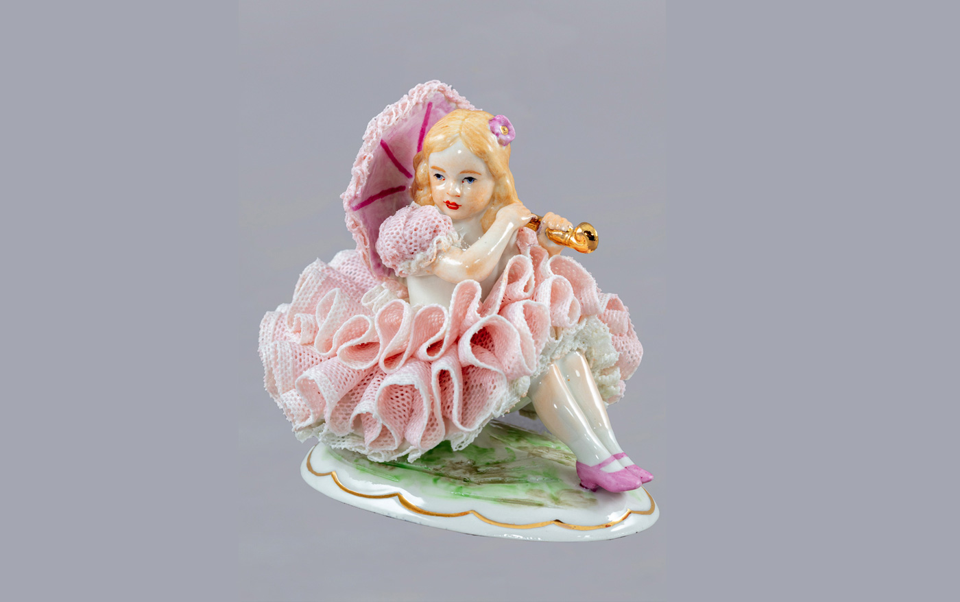Irish Dresden exclusive hand-crafted lace porcelain figurines